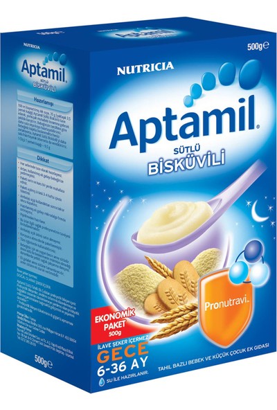 Aptamil Kaşık Sütlü Bisküvili Tahıl Bazlı Ek Gıda 500 gr