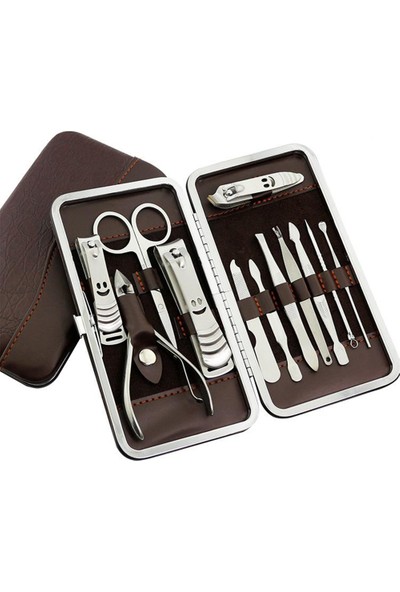 Livadi Manikür Pedikür Seti 13 Parça Çantalı Çelik Tırnak Bakım Seti