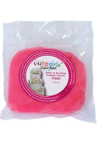 Velomy Şeker Hamuru Koyu Pembe 200 gr