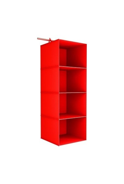 Nesil Tekstil Dolap İçi Düzenleyici 4 Gözlü Kırmızı Renk Nesil Tekstil Dolap İçi Düzenleyici 4 Gözlü Kırmızı Renk