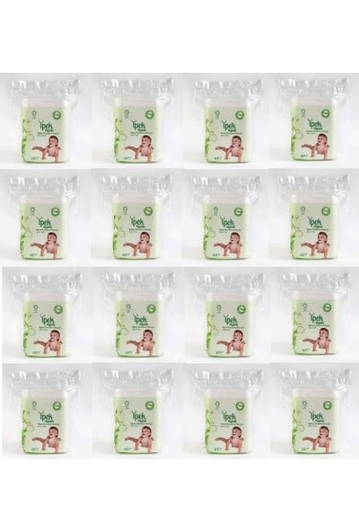 İpek Organik Bebek Temizleme Pedi 60'lı x 16 Paket İpek Organik Bebek Temizleme Pedi 60'lı x 16 Paket