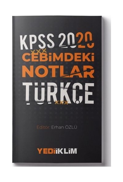 Yediiklim Yayınları 2020 KPSS Cebimdeki Notlar Türkçe Yediiklim Yayınları 2020 KPSS Cebimdeki Notlar Türkçe