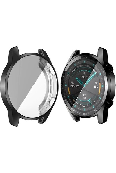 Ally Huawei Watch GT 2 46 mm 360 Koruma Ultra İnce Silikon Kılıf AL-31650 - Siyah Ally Huawei Watch GT 2 46 mm 360 Koruma Ultra İnce Silikon Kılıf AL-31650 - Siyah