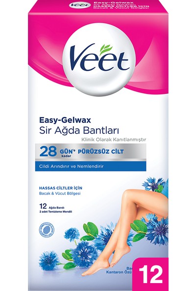 Veet Ağda Bandı Hassas Ciltler 12'li Veet Ağda Bandı Hassas Ciltler 12'li