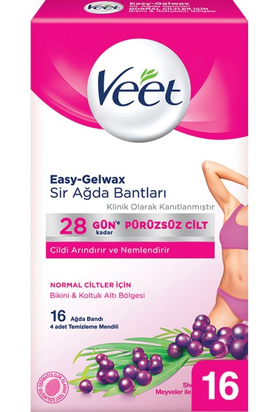Veet Ağda Bandı Bikini Bölgesi & Koltuk Altı 16'lı Veet Ağda Bandı Bikini Bölgesi & Koltuk Altı 16'lı
