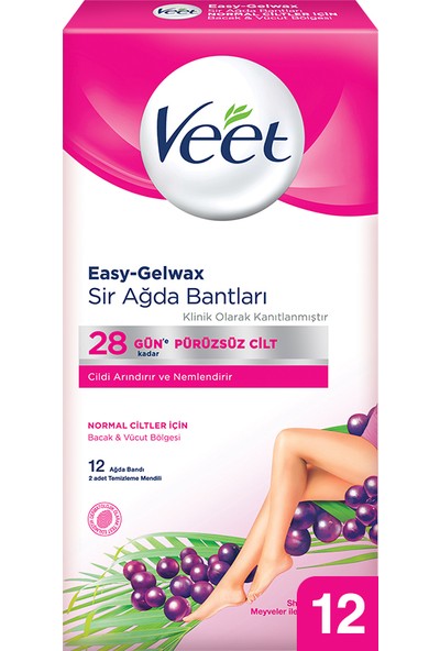 Veet Easy Strip Sir Ağda Bantları 12 Adet Veet Easy Strip Sir Ağda Bantları 12 Adet
