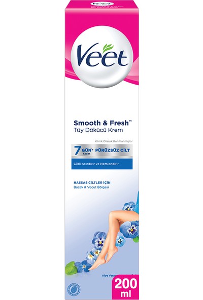 Veet Tüy Dökücü Krem Bacak & Vücut Bölgesi Hassas Ciltler 200 ml Süper Fırsat