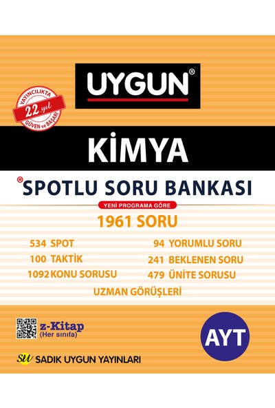 Sadık Uygun Yayınları Lys Kimya Spotlu Soru Bankası Sadık Uygun Yayınları Lys Kimya Spotlu Soru Bankası