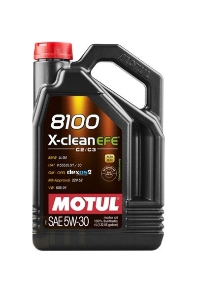 Motul 8100 X-Clean Efe 5W-30 4 Litre Motor Yağı ( Üretim Yılı : 2021 )