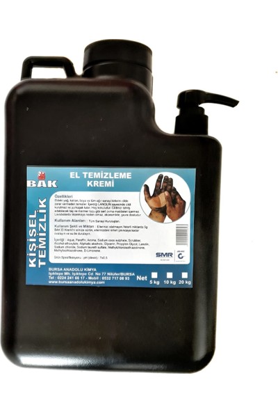 Bak Kimya El Temizleme Kremi