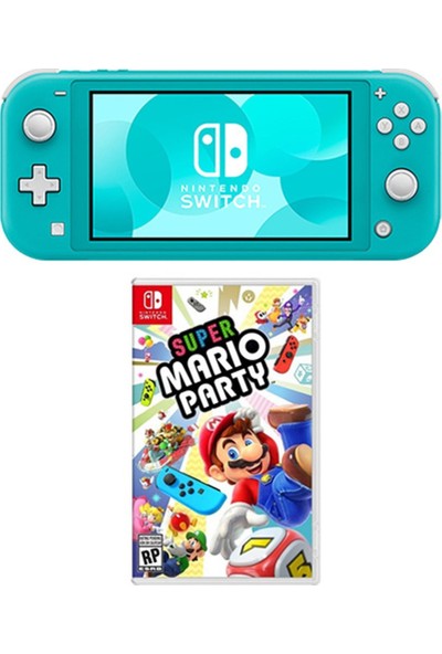 Nintendo Switch Lite Konsol Turkuaz + Super Mario Party Nintendo Switch Oyunu Nintendo Switch Lite Konsol Turkuaz + Super Mario Party Nintendo Switch Oyunu