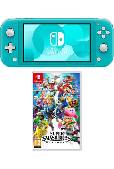 Nintendo Switch Lite Konsol Turkuaz + Super Smash Bros Ultimate Switch Oyun Nintendo Switch Lite Konsol Turkuaz + Super Smash Bros Ultimate Switch Oyun