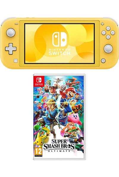 Nintendo Switch Lite Konsol Sarı+ Super Smash Bros Ultimate Switch Oyun Nintendo Switch Lite Konsol Sarı+ Super Smash Bros Ultimate Switch Oyun