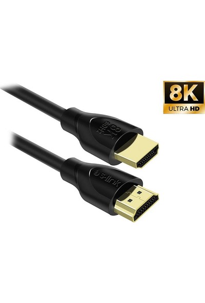 S-link SL-H8K02 HDMI 1.5m 8K 60Hz 4K 120Hz Ultra HDR 2.1V 7680P PVC Kablo S-link SL-H8K02 HDMI 1.5m 8K 60Hz 4K 120Hz Ultra HDR 2.1V 7680P PVC Kablo