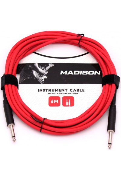 Madison Gitar Kablosu 6 Metre- Kırmızı