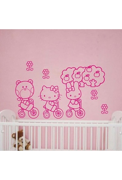Kt Decoration Pembe Hello Kitty Çocuk Odası Dekorasyonu Duvar Dekoru PVC Sticke Kt Decoration Pembe Hello Kitty Çocuk Odası Dekorasyonu Duvar Dekoru PVC Sticke