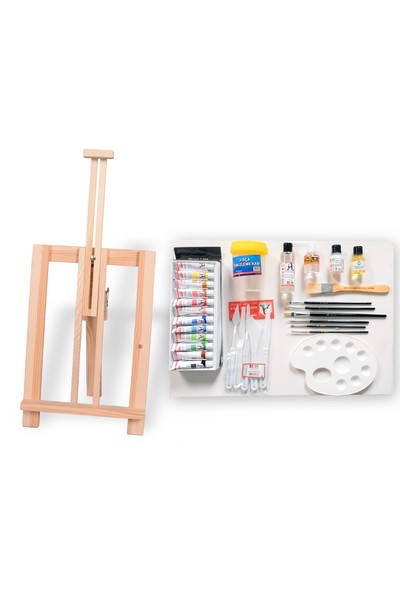 Monalisa Yağlı Boya Başlangıç Seti Masaüstü Şövale