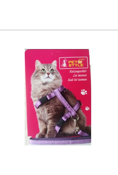 Petstyle Kedi Göğüs Bel Tasması Mor Petstyle Kedi Göğüs Bel Tasması Mor