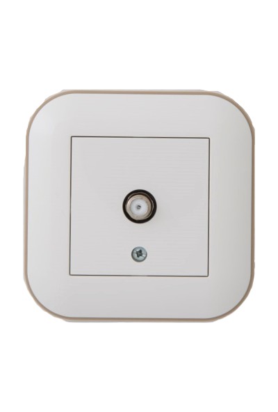 Ovivo Prime Loft Beyaz Uydu F Konnektör Çerçeveli