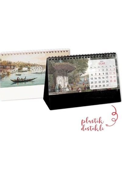 Keskin Color MTK-722 Plastik Destekli Üçgen Masa Takvimi Gravür