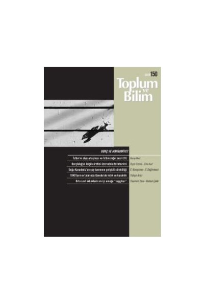 Toplum Ve Bilim Sayı 150 Toplum Ve Bilim Sayı 150