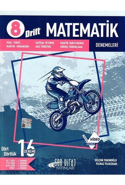 Son Viraj Yayınları 8. Sınıf Matematik 16 lı Deneme Drift Serisi - Selçuk Yakınoğlu Son Viraj Yayınları 8. Sınıf Matematik 16 lı Deneme Drift Serisi - Selçuk Yakınoğlu