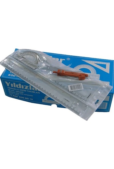 Pergelli 30 cm Cetvelli Çizim Seti - 12 Adet Pergelli 30 cm Cetvelli Çizim Seti - 12 Adet