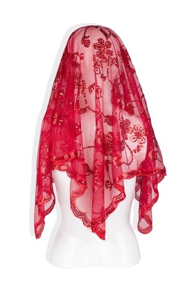 Dünya Keçe Kına Gecesi Gelin Duvak Pullu Kırmızı Kına Örtüsü