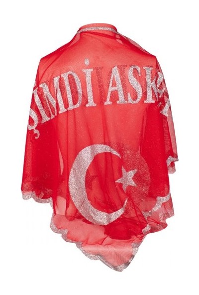 Dünya Keçe Asker Örtüsü Duvağı Simli O Şimdi Asker Kırmızı