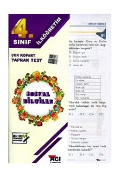 Açı Yayınları 4. Sınıf Yaprak Test Seti Açı Yayınları 4. Sınıf Yaprak Test Seti