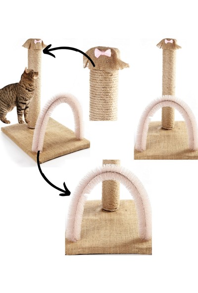 By Pet Pembe Fiyonklu Kedi Kaşınma ve Tırmalama Tahtası
