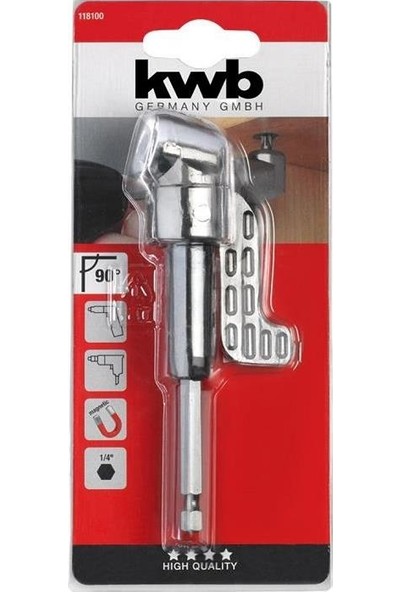 Kwb 1/4 Mıknatıslı Köşe Delme Vidalama Aparatı 12 cm Kwb 1/4 Mıknatıslı Köşe Delme Vidalama Aparatı 12 cm