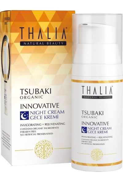 Thalia Yaşlanma Karşıtı Organik Innovative Tsubaki Yağlı Gece Yüz Bakım Kremi Thalia Yaşlanma Karşıtı Organik Innovative Tsubaki Yağlı Gece Yüz Bakım Kremi