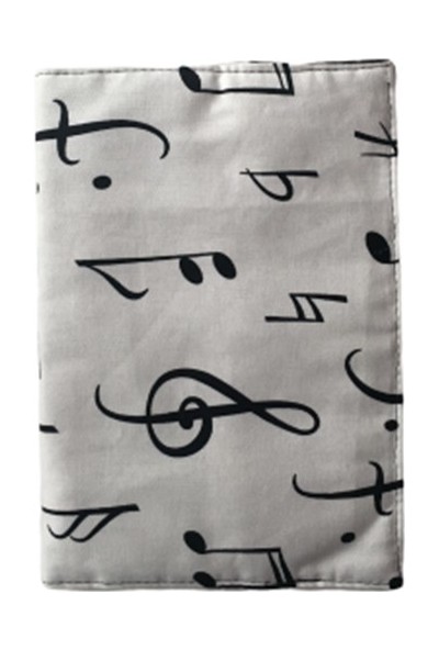 1SE2GE Handmade Simge Kitap Kılıfı- Müzik Desenli
