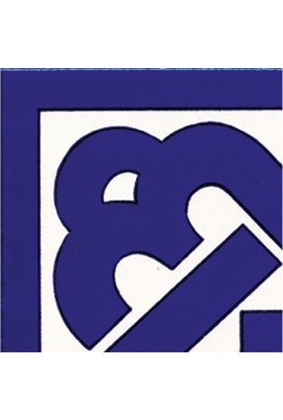 Armada Çini 10 x 10 cm Ksk-20 K Kobalt Zincir Desenli Çini Bordür Köşesi