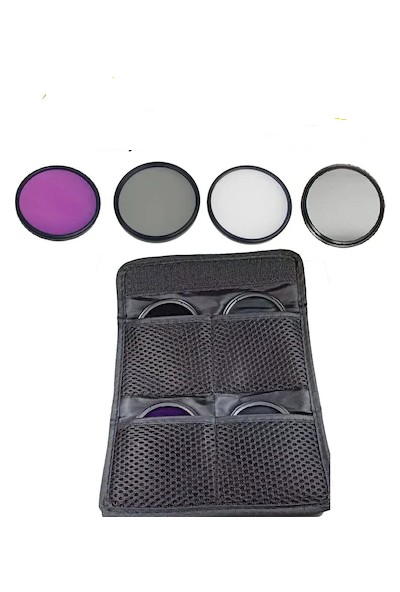 Mettzchrom Nikon 18-55 mm Lens İçin 52 mm Uv Cpl Fld Nd8 Filtre Seti