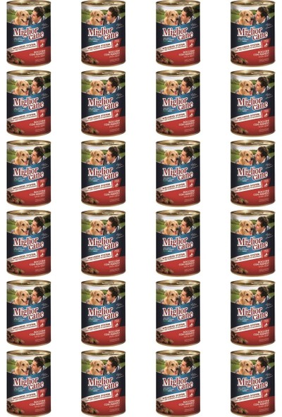 Miglior Cane Sığır Etli Biftekli Köpek Konserve Maması 405 gr x 24 Adet Miglior Cane Sığır Etli Biftekli Köpek Konserve Maması 405 gr x 24 Adet