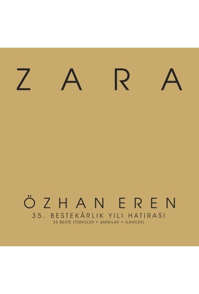 Zara - Özhan Eren 35.bestekarlık Yılı Şarkılar Türküler Ilahiler - CD