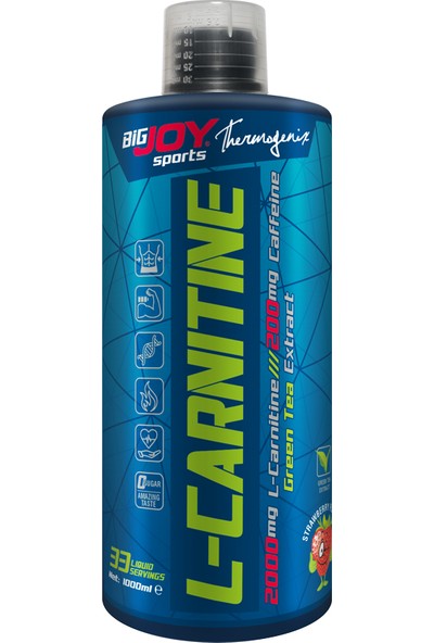 Bigjoy Sports L-Carnitine Yağ Yakici Termojenik Kafein Çilek Aroma 1000ml Bigjoy Sports L-Carnitine Yağ Yakici Termojenik Kafein Çilek Aroma 1000ml