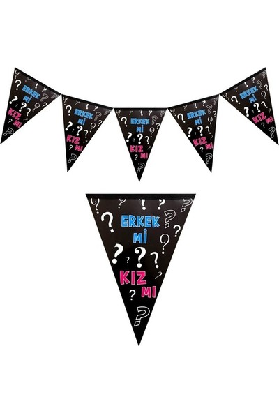 Datapos Cinsiyet Belirleme Partisi Üçgen Flama Bayrak 2 Metre