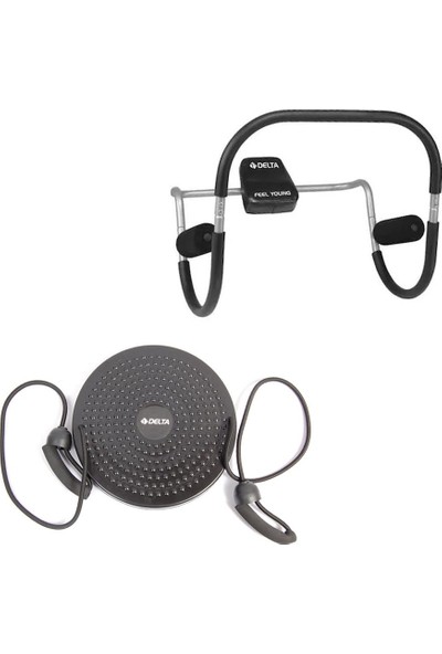 Delta Karın Mekik Aleti Lastikli Twister İkili Spor Egzersiz Seti