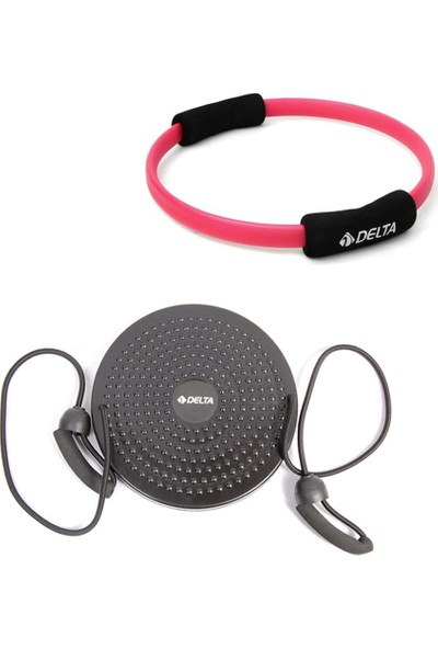 Delta Pilates Çemberi Egzersiz Lastikli Twister Egzersiz Seti