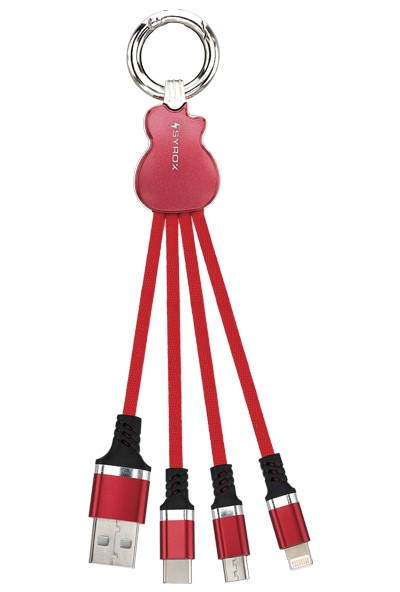 Syrox Çoklu USB Hızlı Şarj ve Data Kablo 2.0A - Kırmızı