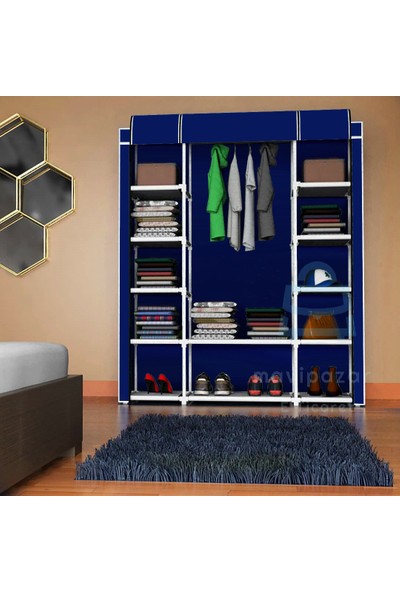 Mavi Pazar Türkiyenin En Kaliteli Çift Yandan Raflı Bez Dolabı Lacivert Renk Mavi Pazar Türkiyenin En Kaliteli Çift Yandan Raflı Bez Dolabı Lacivert Renk