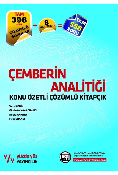 Yüzde Yüz Yayınları Çemberin Analitiği Konu Özetli Çözümlü Kitapçık