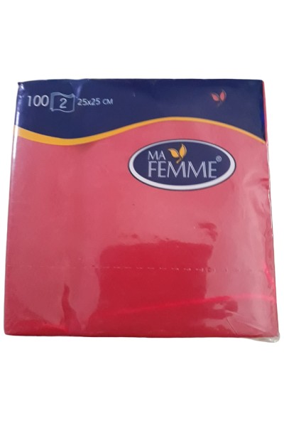 Ma Femme Kırmızı Peçete 25 x 25 100 Adet