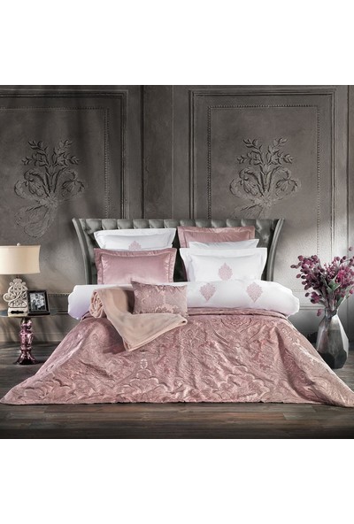 Schafer Isabella Pudra 11 Parça Yatak Örtüsü Tekstil Çeyiz Seti