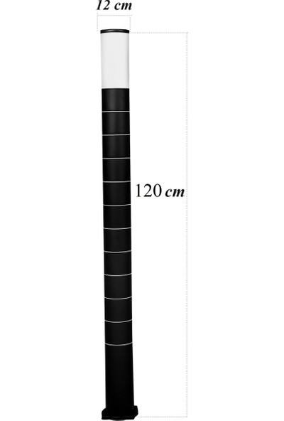 Zita Bahçe Aydınlatma Kule Armatür 120 cm Siyah Uzun Siyah Ip54 Zita Bahçe Aydınlatma Kule Armatür 120 cm Siyah Uzun Siyah Ip54