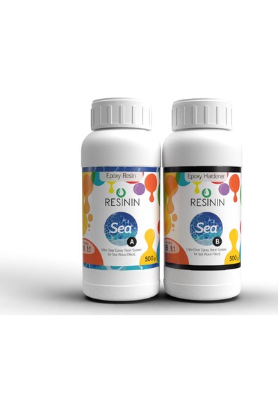 Resinin Sea A+B Deniz Dalgası Efekti Için Şeffaf Epoksi Reçine 1 kg Resinin Sea A+B Deniz Dalgası Efekti Için Şeffaf Epoksi Reçine 1 kg