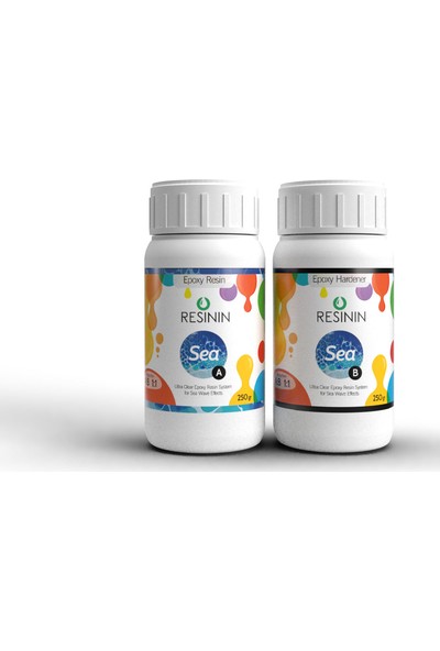 Resinin Sea A+B Deniz Dalgası Efekti Için Şeffaf Epoksi Reçine 500 gr Resinin Sea A+B Deniz Dalgası Efekti Için Şeffaf Epoksi Reçine 500 gr